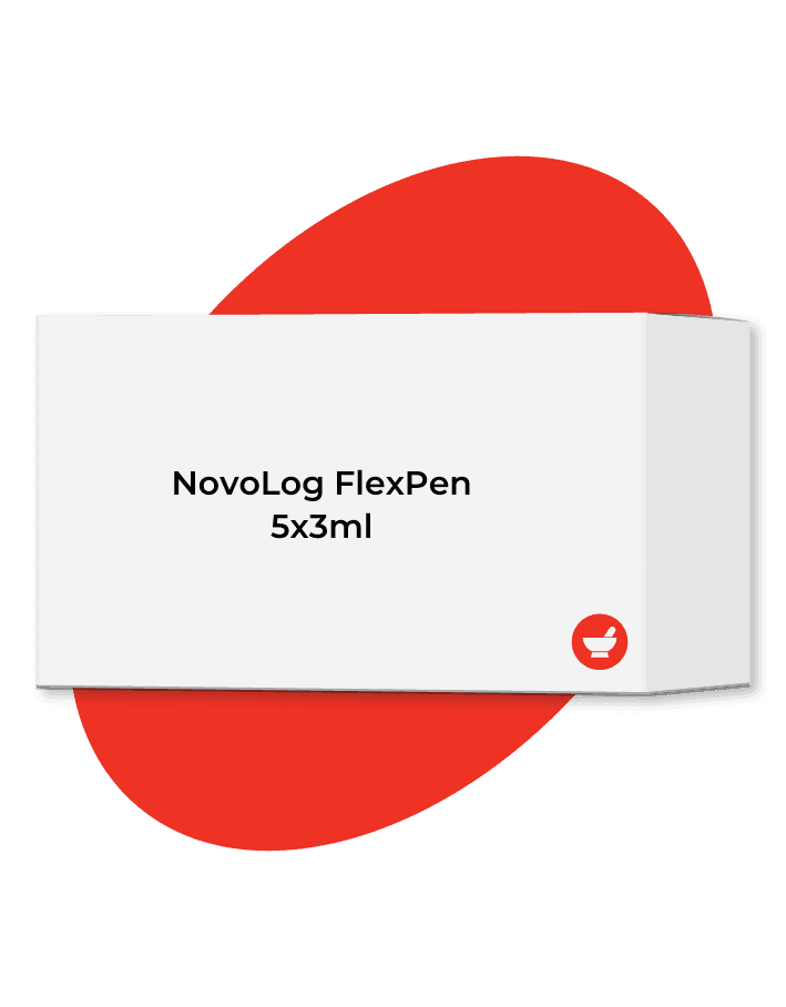 Buy NovoLog FlexPen 100U/ml Syringe - 5x3ml Syringes/Box Online ...