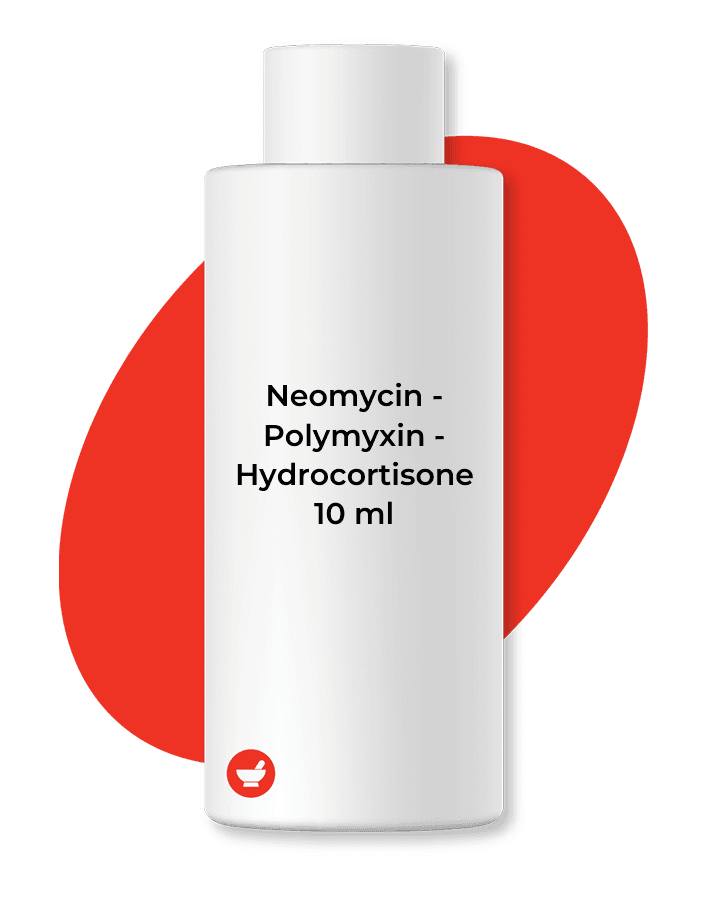 Neomycin-Polymyxin-Hydrocortisone 1% Otic (Ear) Solution (10 ml Dropper)